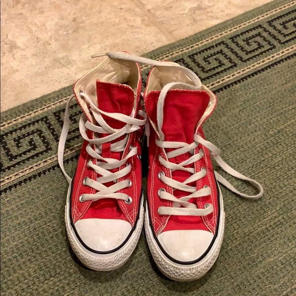 Converse | Shoes | Red High Top Converse | Poshmark